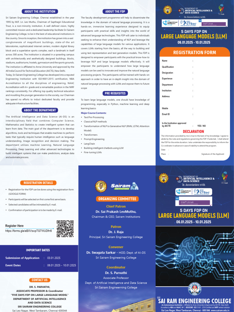 FDP - Trifold Brochure - 06.01.2025 | PDF | Cognitive Science | Computing
