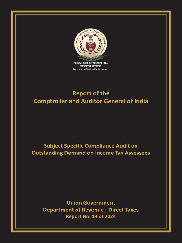 CAG Report On Tax Demands and Recovery | PDF | Taxes | Direct Tax