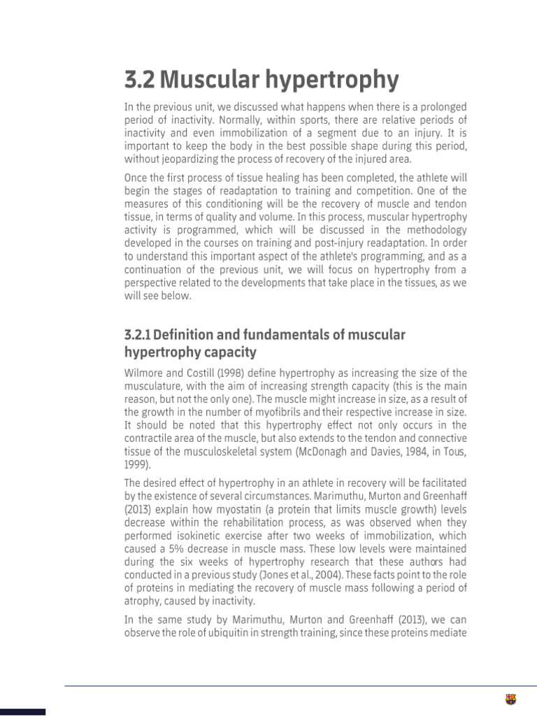 3.2 Muscular Hypertrophy | PDF