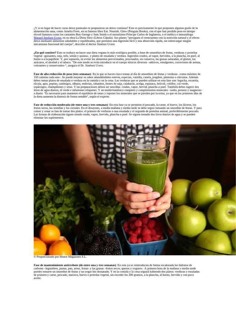 Detox Continuo: Dieta Slow Vegana | PDF | ensalada | Vegetales