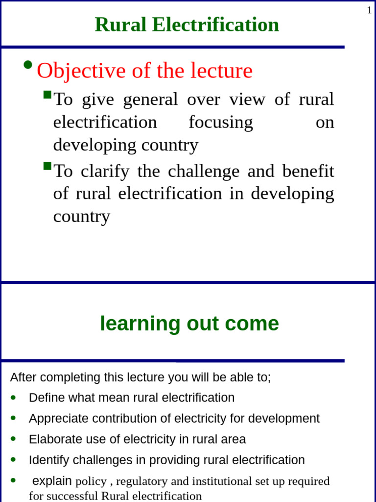 Rural Electrification in Developing Countries | PDF | Rural ...