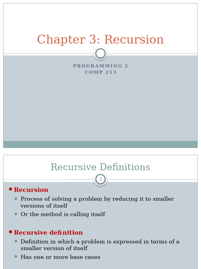 Chapter-3 (1) | PDF | Recursion | Computer Programming