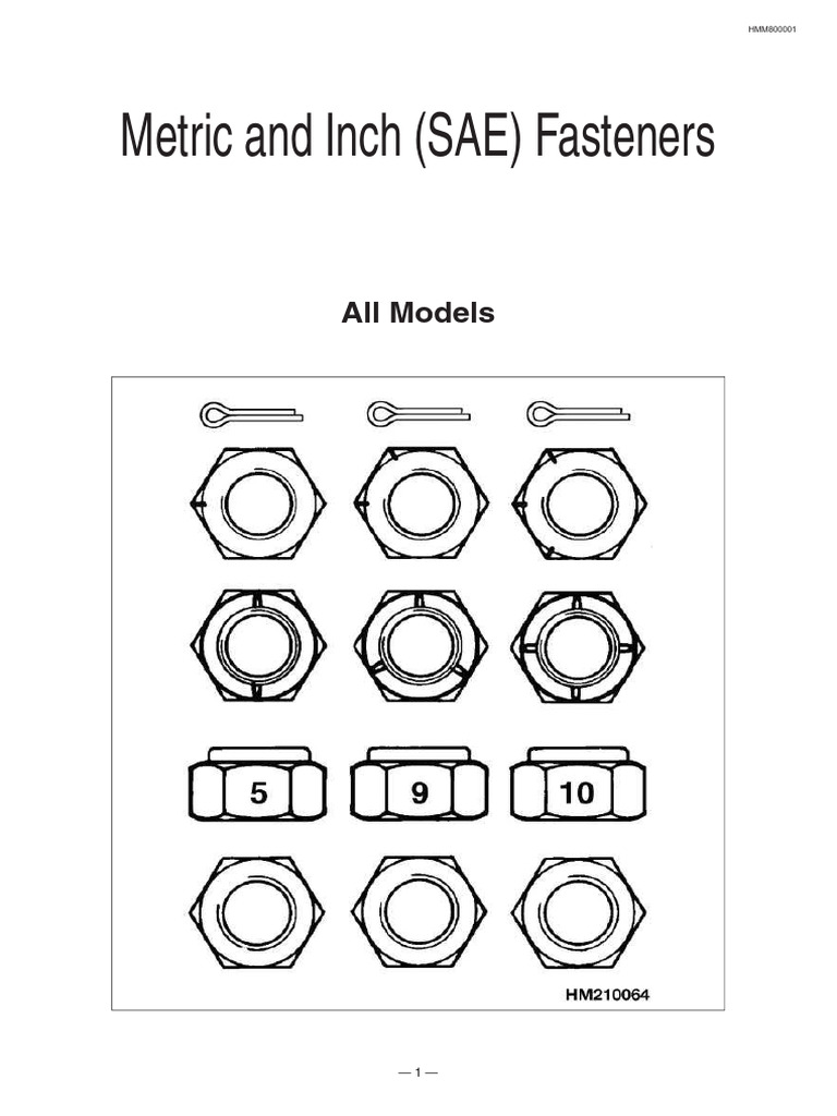 Matric and Inch (Sae) Fastener | PDF | Screw | Metrology