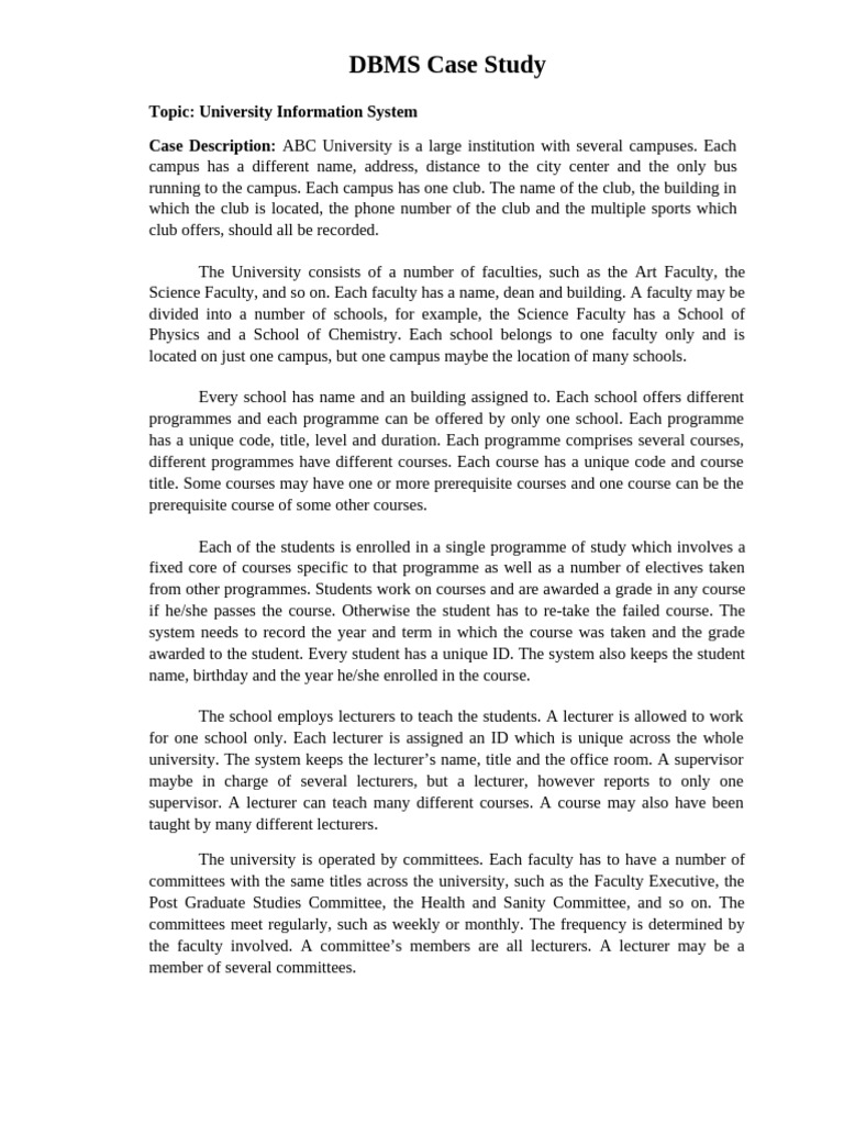 Dbms Cases | PDF