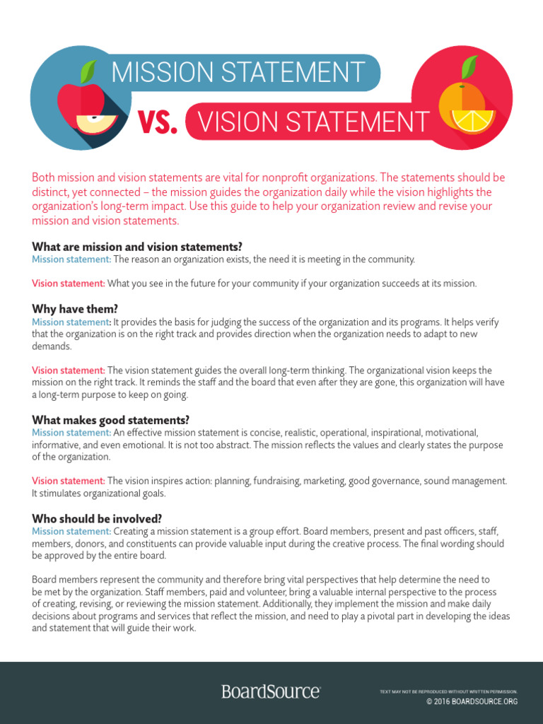 Mission-vs-Vision | PDF | Strategic Planning | Business
