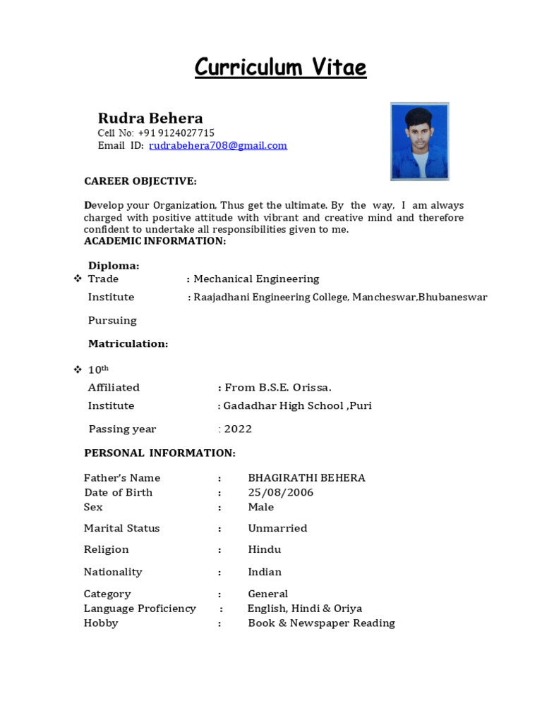 RUDRA CV. | PDF