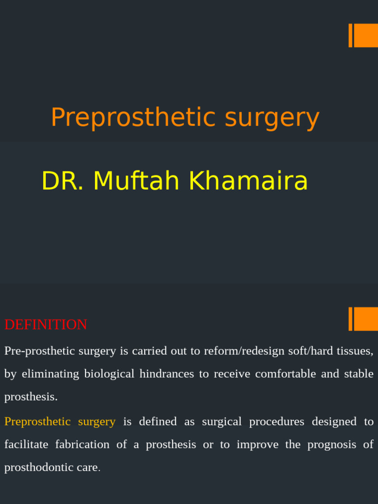 Preprosthetic Surgery | PDF