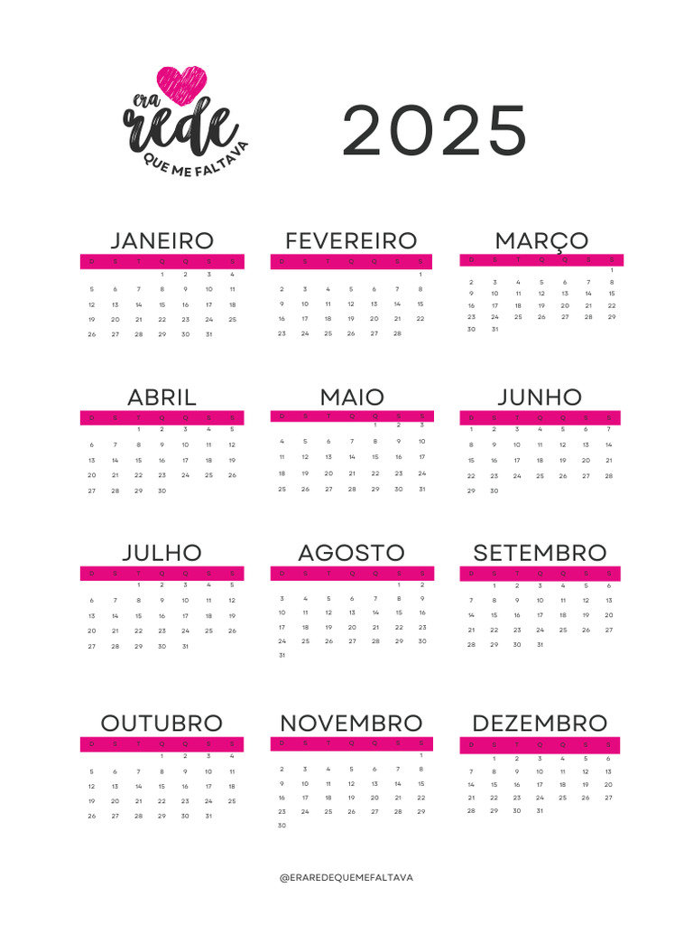 Calendário da Rede 2025 | PDF