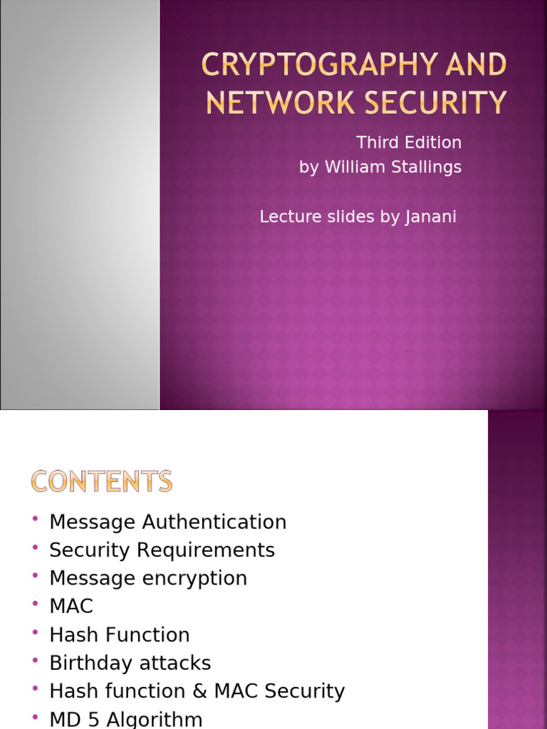 cryptography_and_Network_Security | PDF | Public Key Cryptography | Encryption