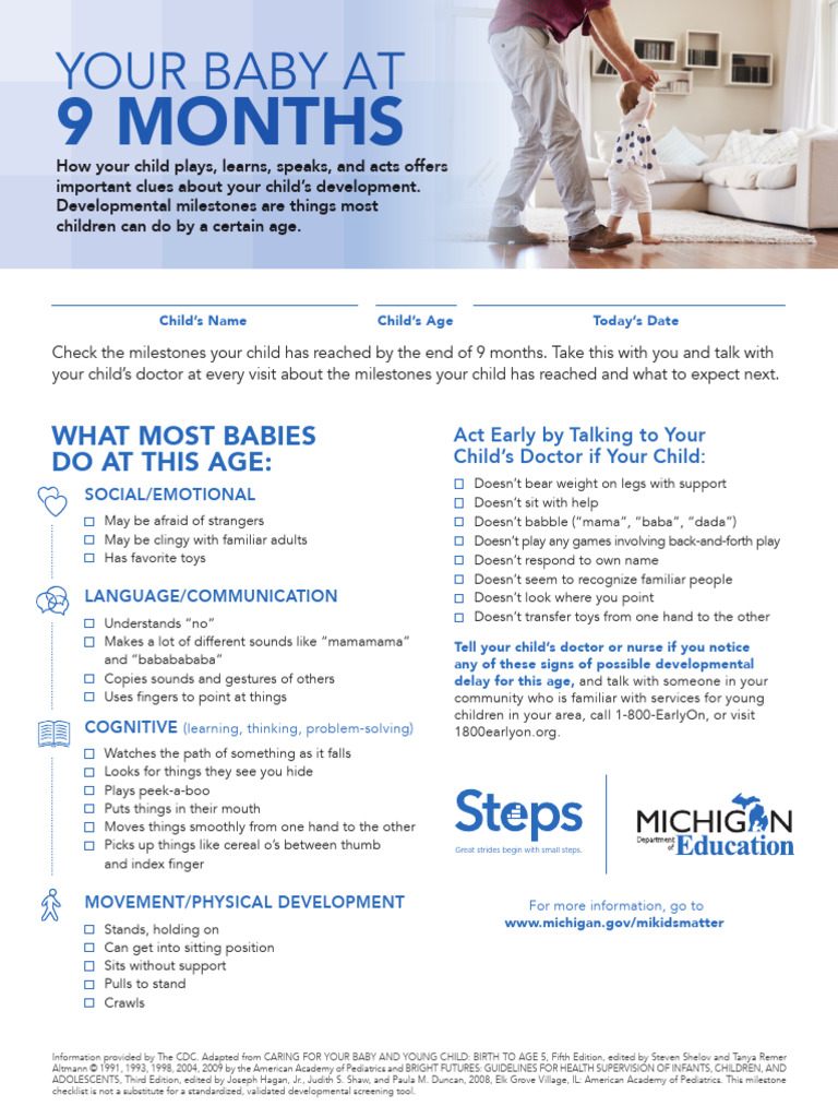 9-Month Baby Development Milestones | PDF | Infants | Family