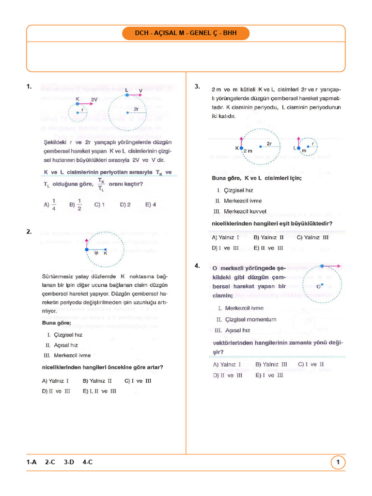 DCH - Açisal M - Genel Ç - BHH | PDF