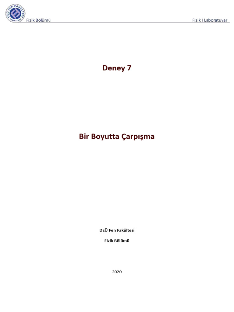 Deney - 07 - Föy - Monentum - Bir Boyutta Carpisma | PDF