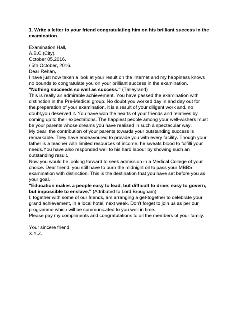 LETTER WRITING 1st YEAR | PDF | Wedding | Marriage