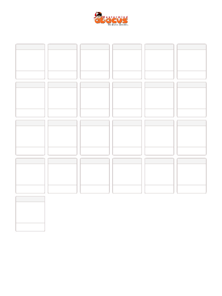 Abacus Practice Worksheet with Answers | PDF