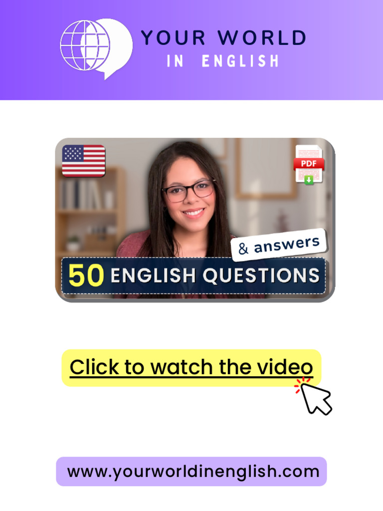 50 Type of English-Questions | PDF | Adjective | Extraversion And ...