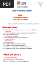 Cours Didactique APPLIQUEE SVT Kenitra | PDF | Enseignement | Pédagogie