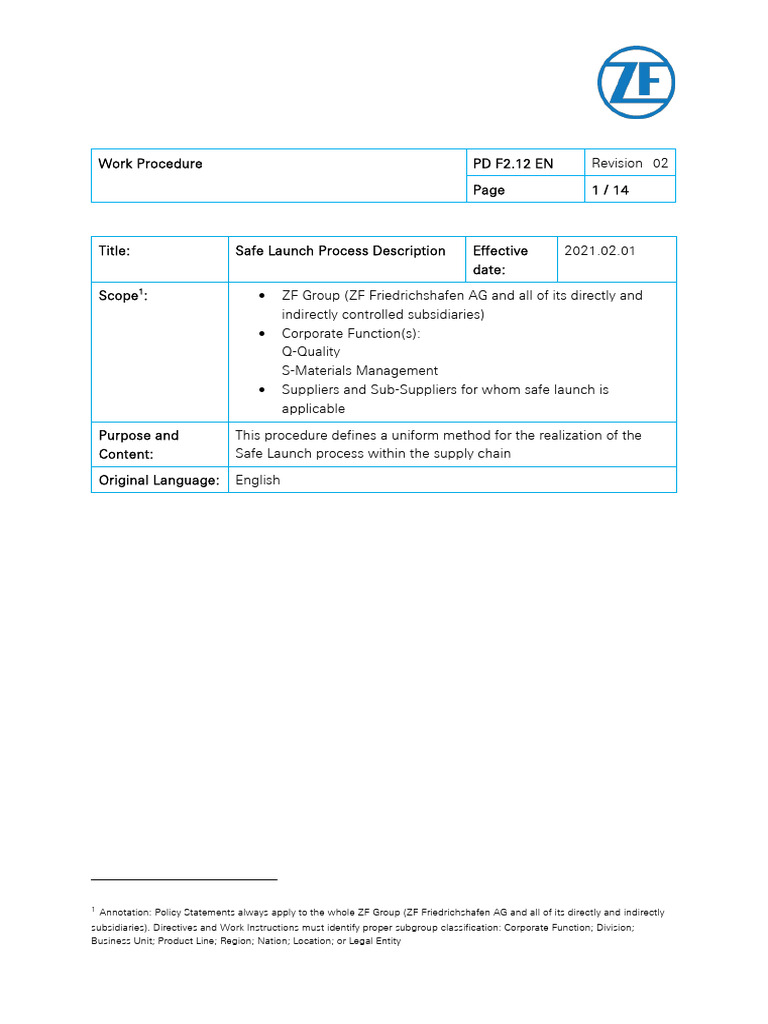 Safe Launch Process Description_20241112 | PDF | Information | Audit