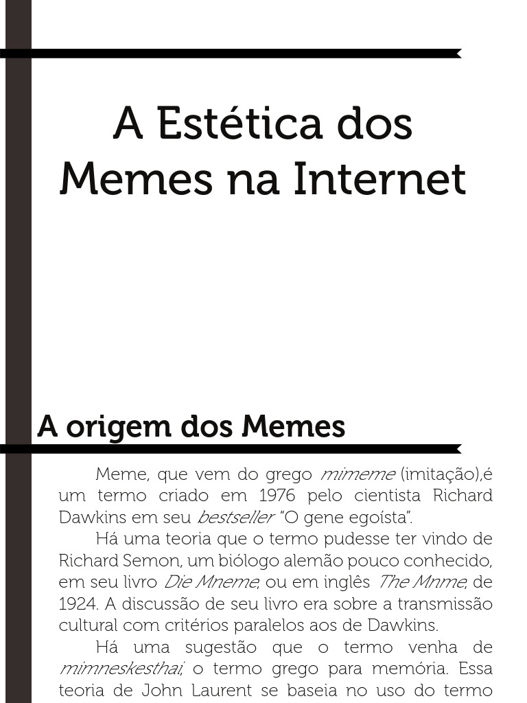 Silo.tips a Estetica Dos Memes Na Internet a Estetica Dos Memes Na Internet | PDF | Meme