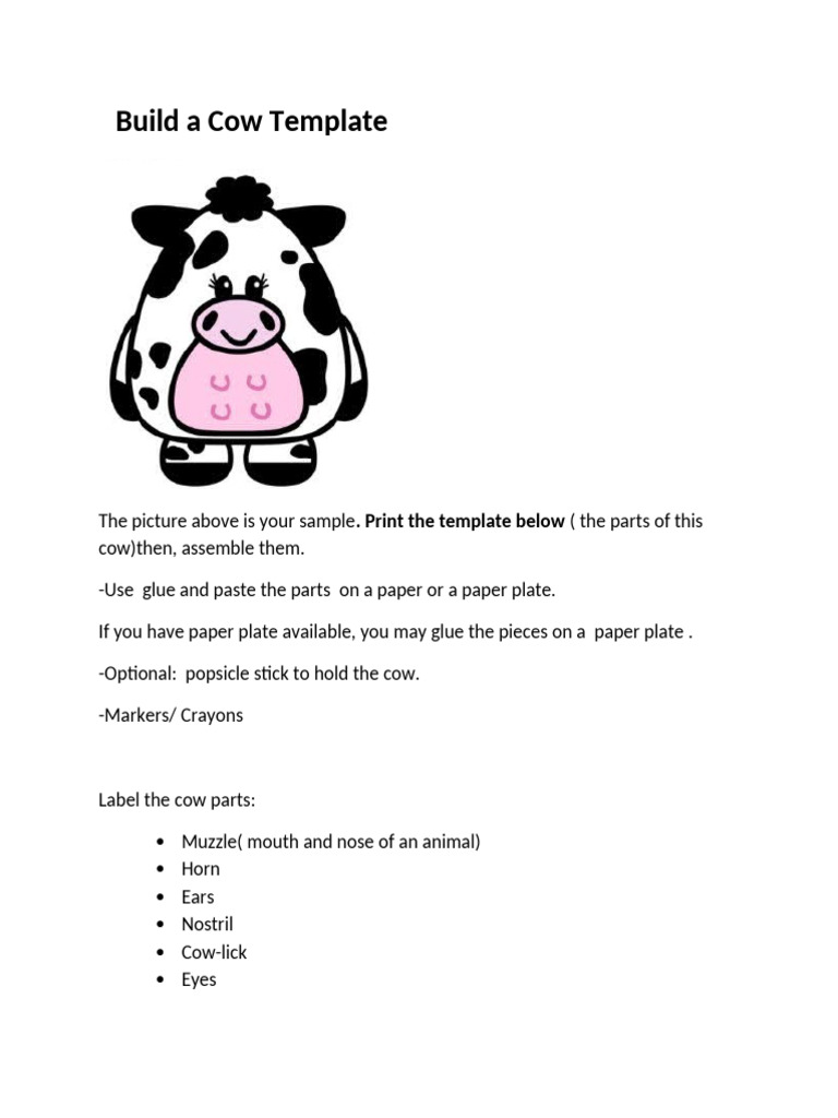Build A Cow1 | PDF
