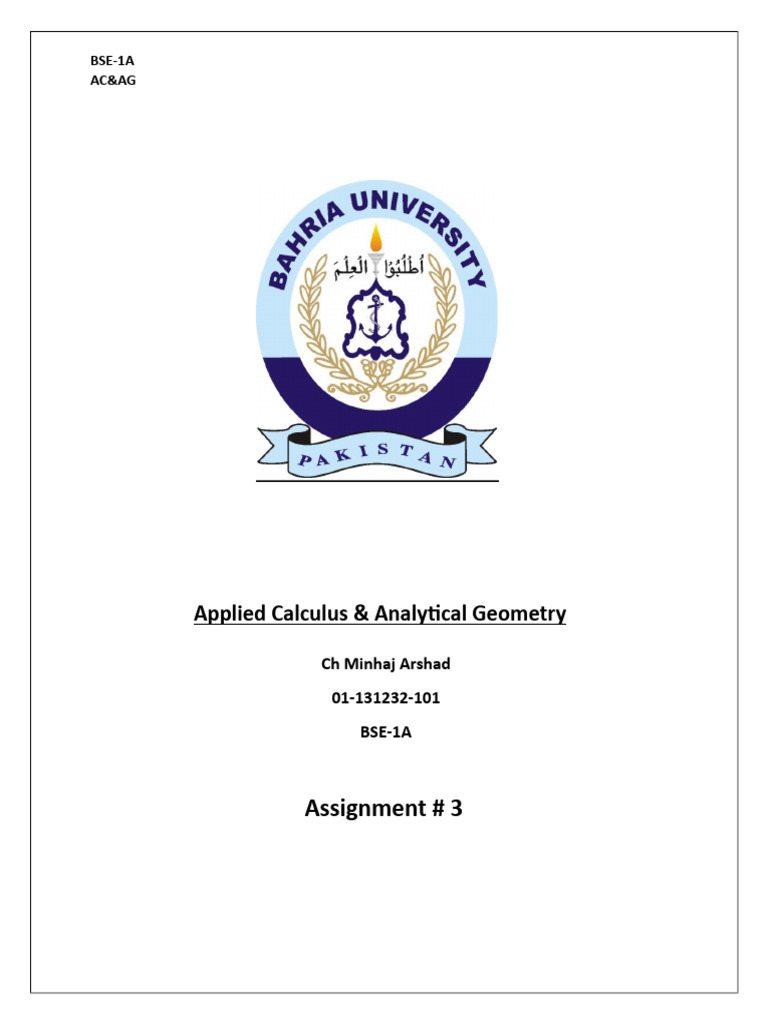 Calculus Ass 3 | PDF