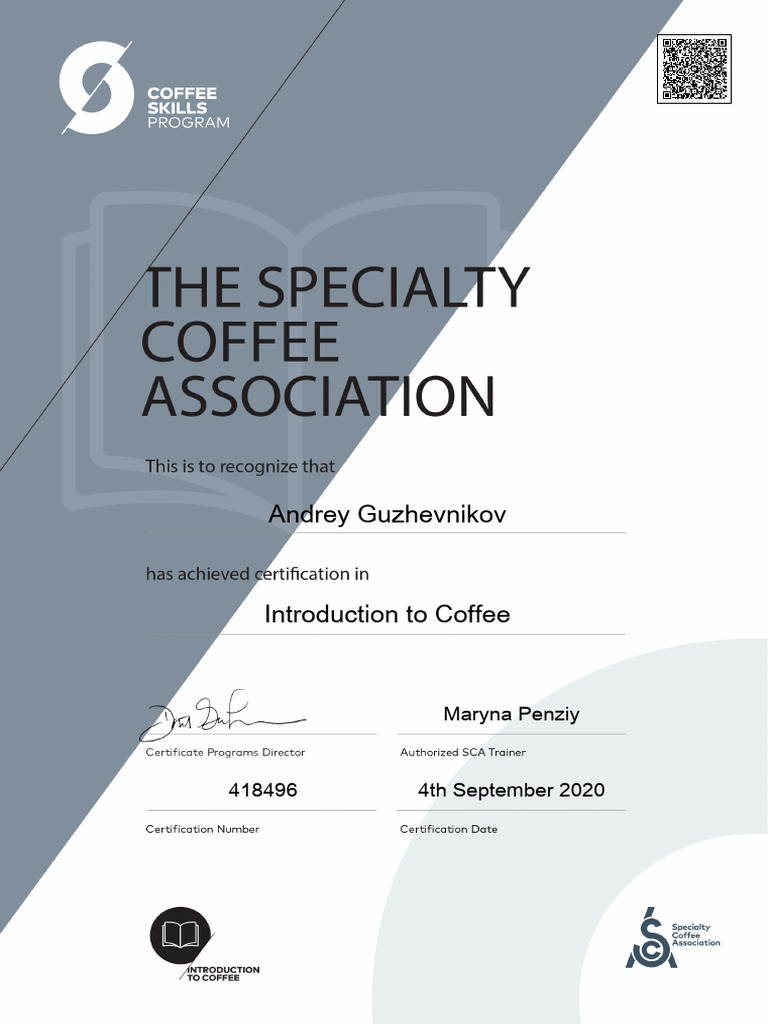 Introduction To Coffee SCA | PDF