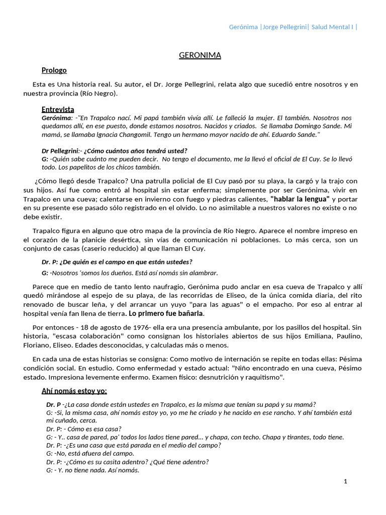 Geronima Tp2 Completo | PDF | Psicoanálisis | Depresión (estado de ánimo)