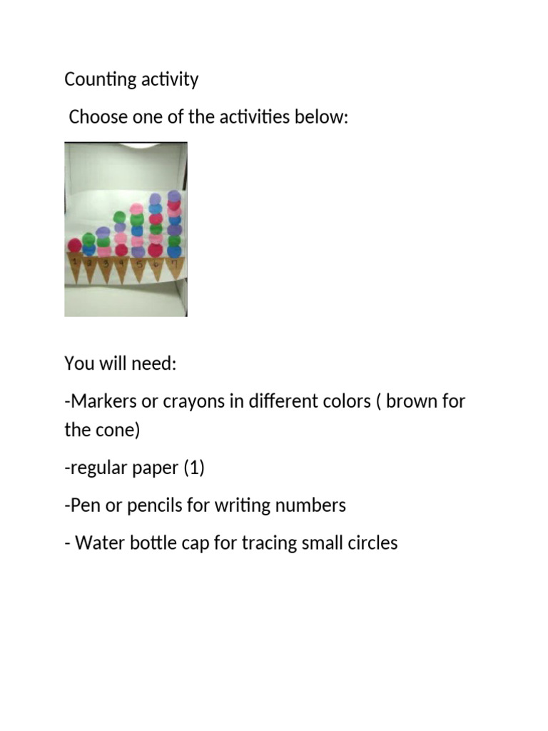 Fun Counting Activities for Kids | PDF