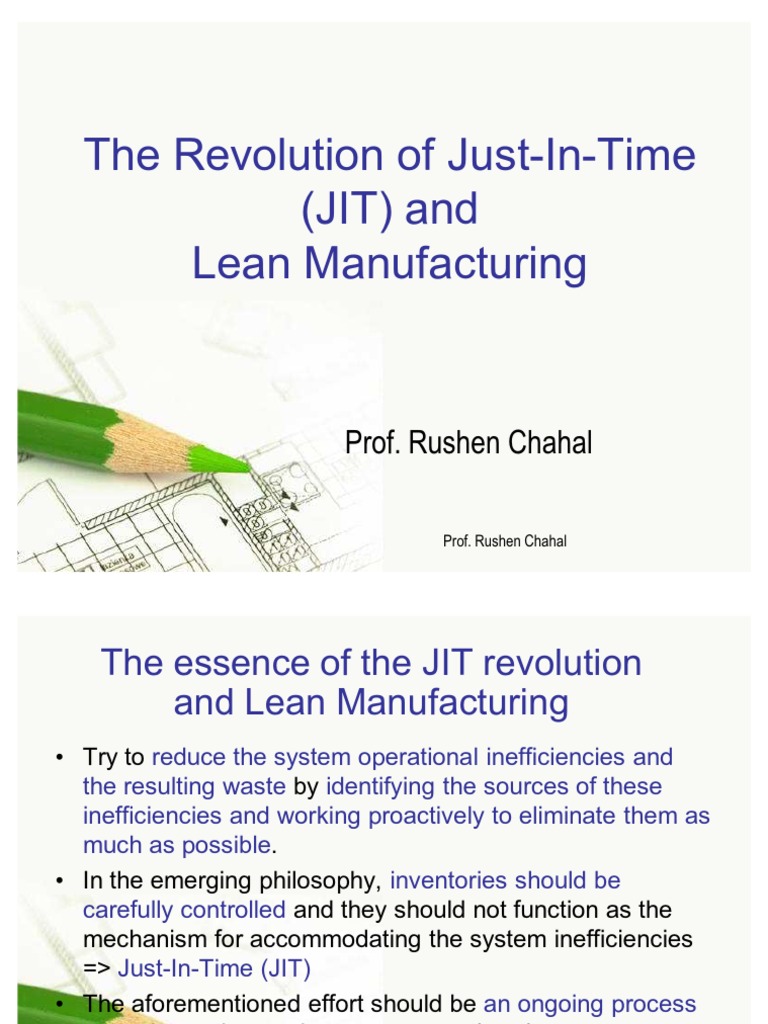 JIT and Lean Manufacturing | PDF | Lean Manufacturing | Production And ...