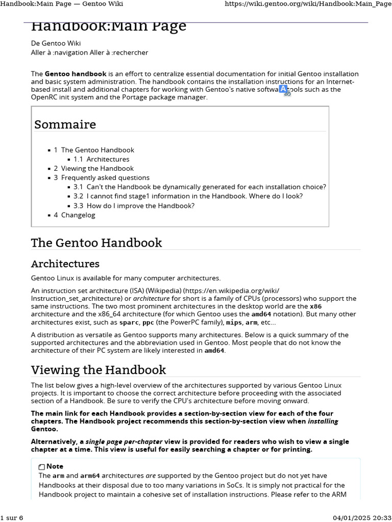 Handbook - Main Page - Gentoo Wiki | PDF | Computer Engineering | Computer Architecture