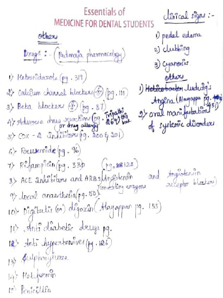 General Medicine Important Questions (2) | PDF | Diseases And Disorders | Respiratory Diseases