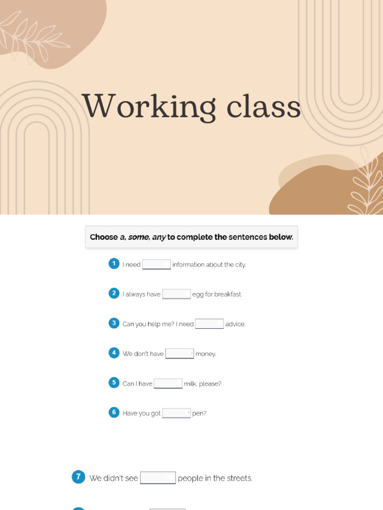 Working class-countable-uncountable nouns | PDF