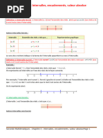 Cours sur les intervalles en mathématiques | PDF | Intervalle ...