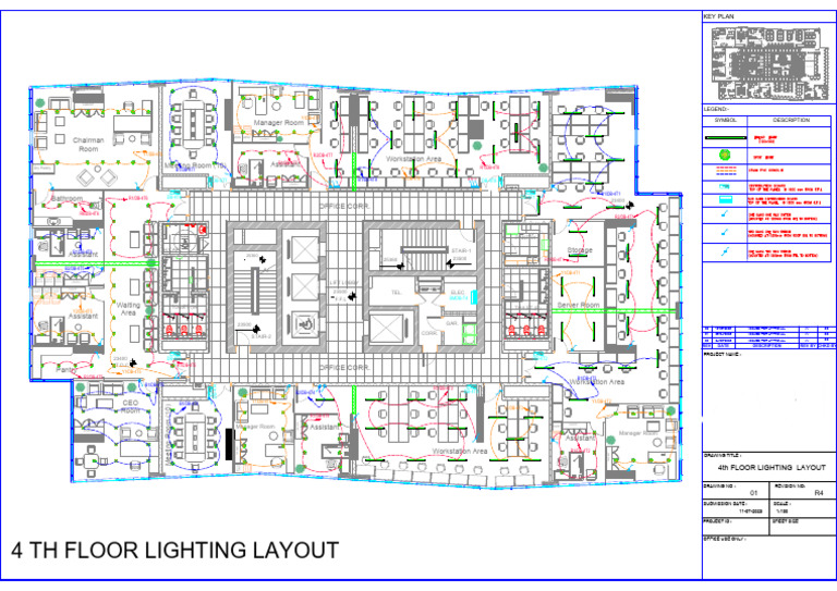 4 TH Floor Lighting Layout | PDF | Room