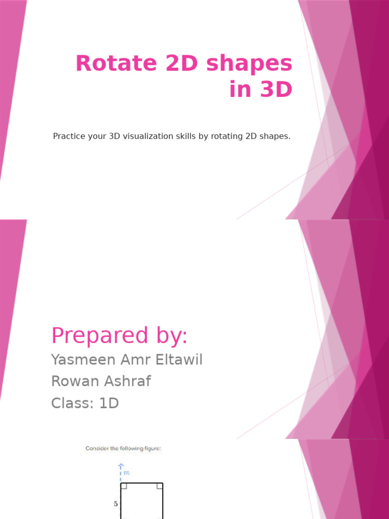 Rotate 2D Shapes in 3D | PDF