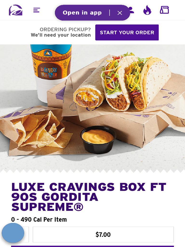 Luxe Cravings Box Ft. 90s Gordita Supreme® Taco Bell® | PDF
