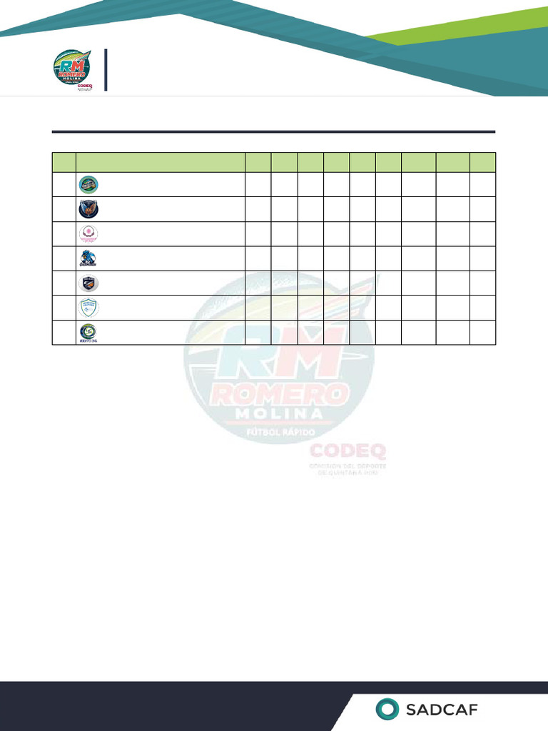 Tabla de Posiciones - Primera Etapa - Mixto | PDF