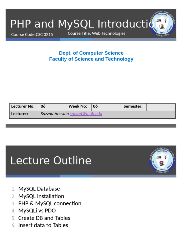 Week06_Theory | PDF | My Sql | Computing