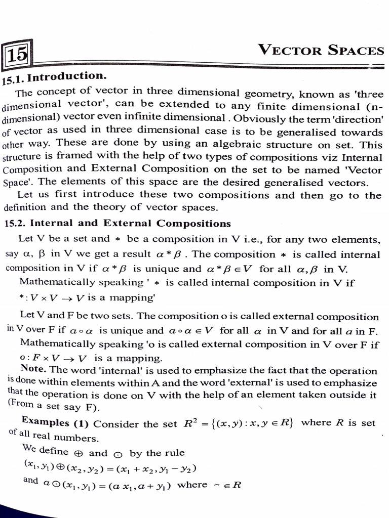 Vector Space Book | PDF