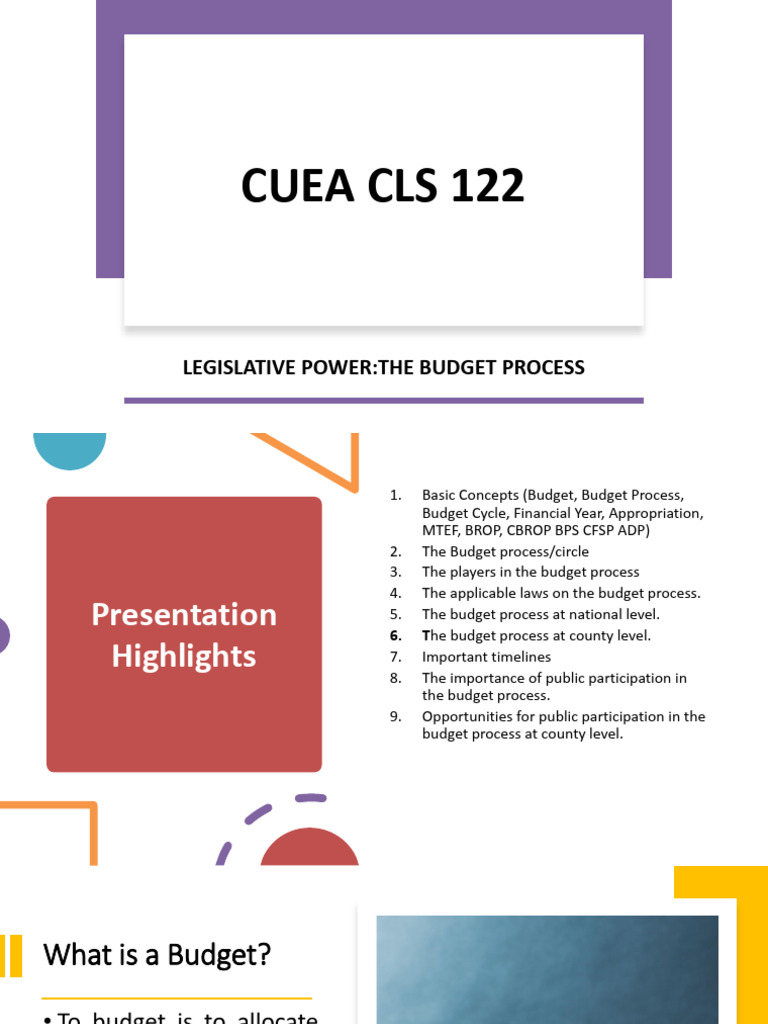 Topic 4 The Budget Process | PDF | Budget | Governance