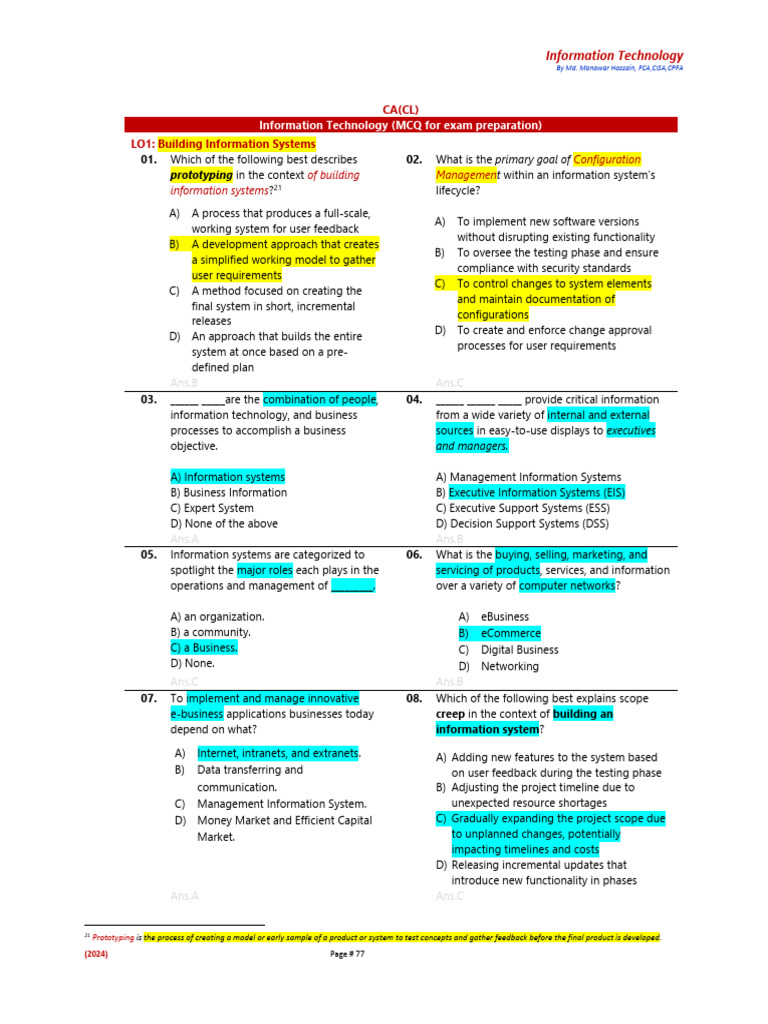 LO1 (Part-3) - CA (CL) - IT - 21st Batch (Sec-B) - by MD - Monowar FCA ...