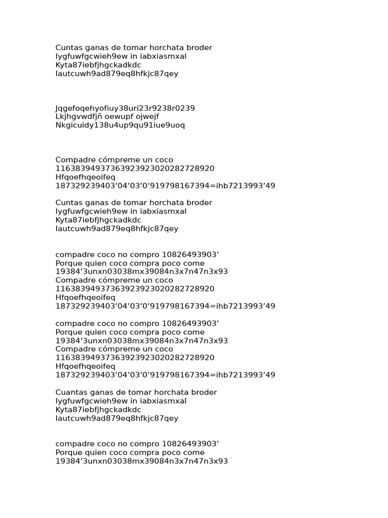 Compadre cómpreme un coco | PDF