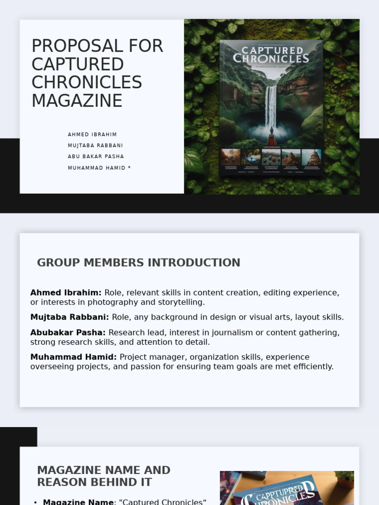Magazine Proposal, Captured Chronicles | PDF | Fashion | Typography