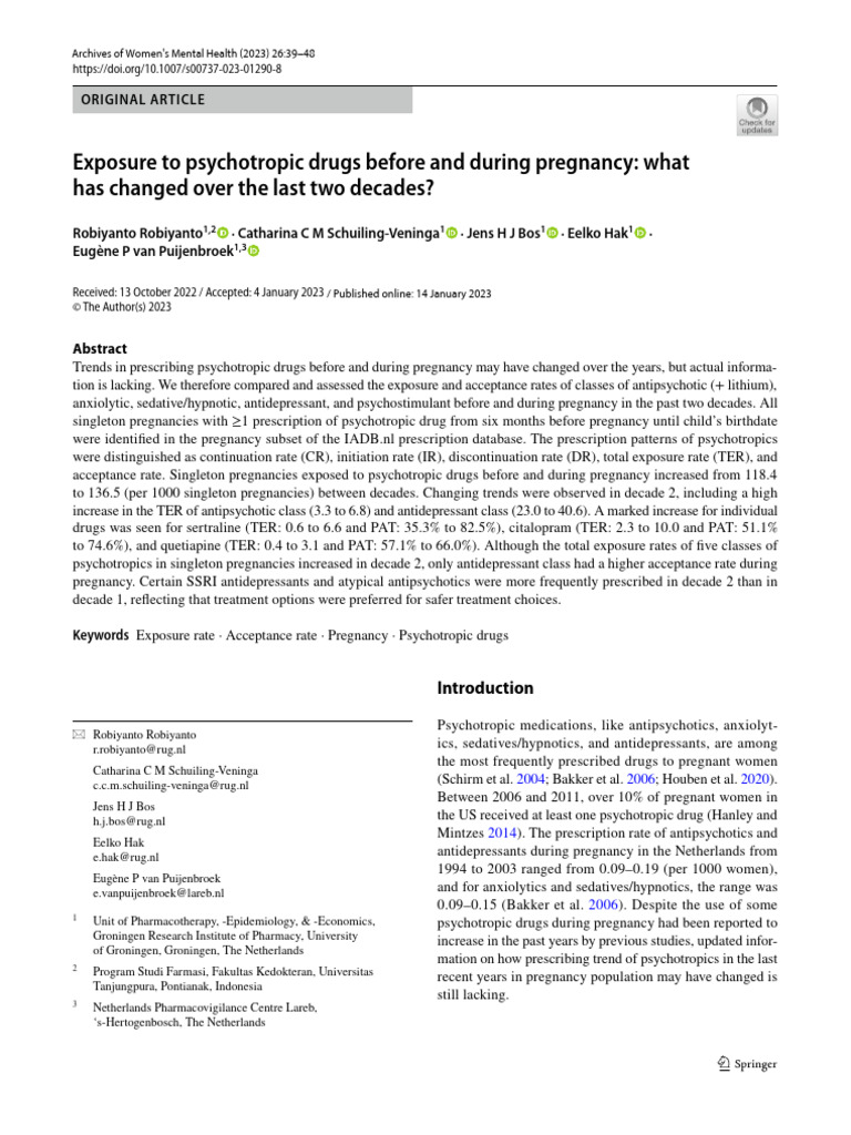 737_2023_Article_1290 | PDF | Antidepressant | Drugs