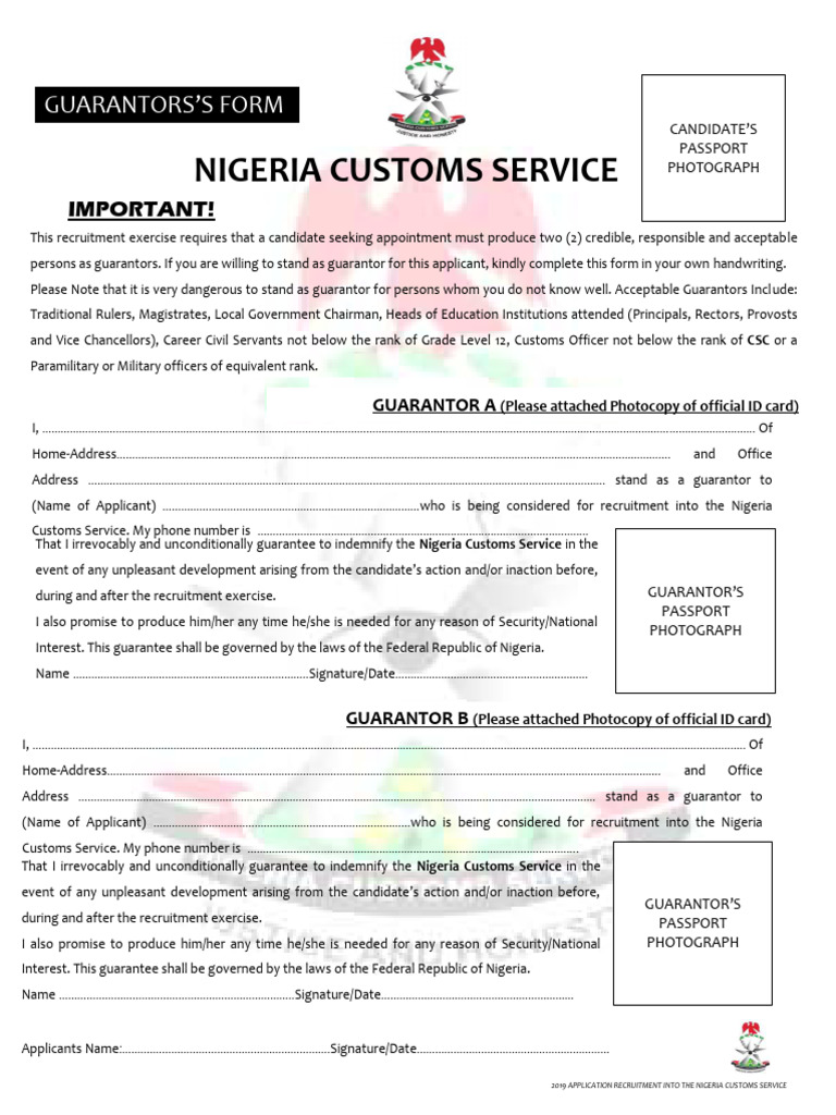 Guarantorss Form (1) | PDF | Authentication | Government And Personhood