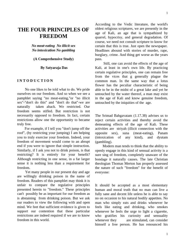 The Four principles | PDF | Meat | Legume