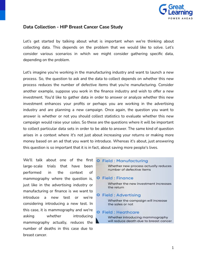 _1.2.1+Data+Collection+-+HIP+Breast+Cancer+Case+Study | PDF | Mammography