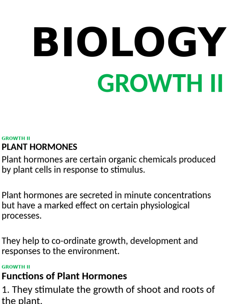 008 Growth II | PDF | Plant Hormone | Auxin