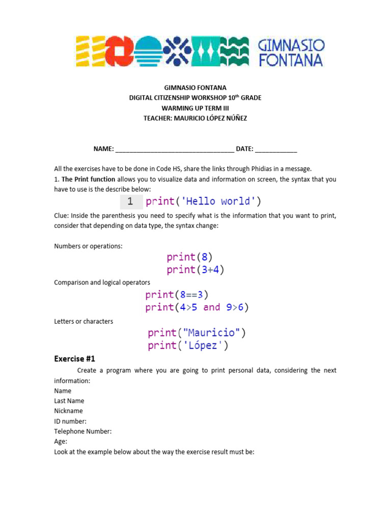 10THWorksheet (ProgrammingFundamentals) Edited | PDF | Boolean Data ...