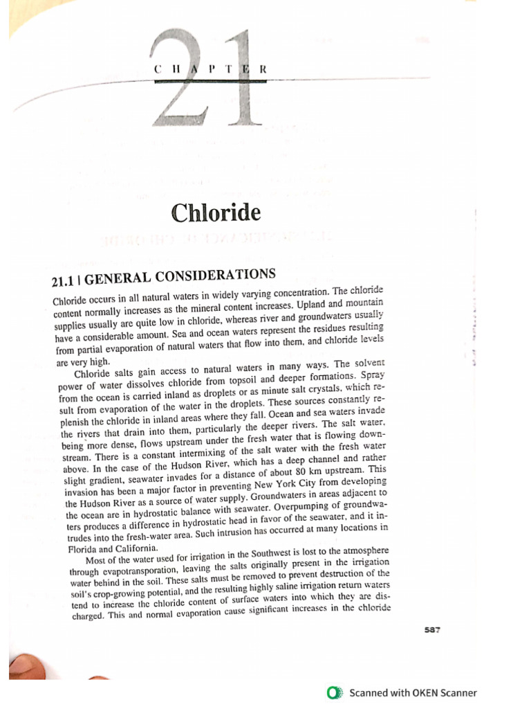 Chloride | PDF