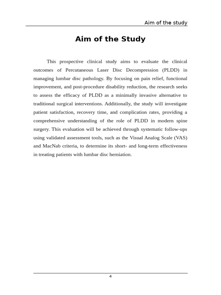 Evaluating PLDD for Lumbar Disc Pathology | PDF